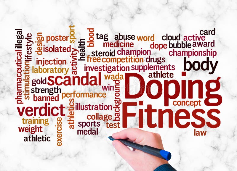 Word Cloud with DOPING FITNESS Concept Create with Text only Stock ...