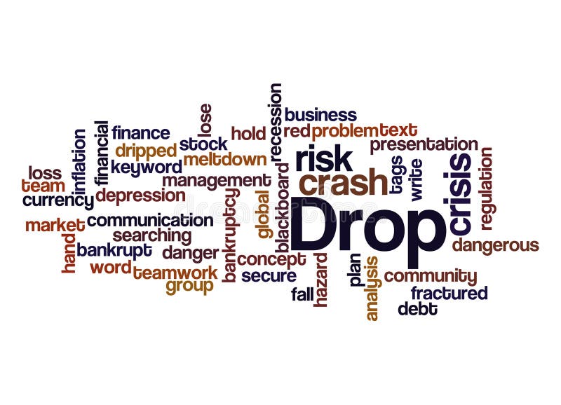 Word Cloud with DROP Concept Stock Photo - Image of bankruptcy, lose ...