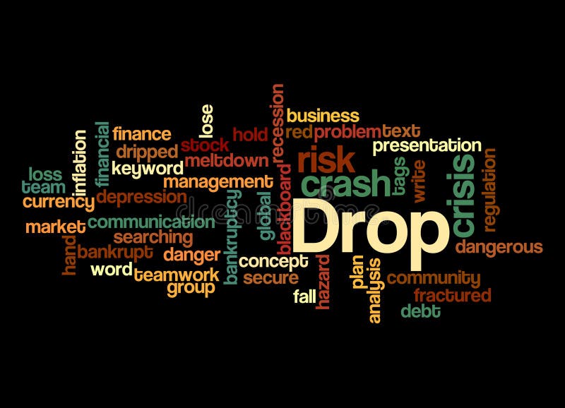 Word Cloud with DROP Concept Stock Illustration - Illustration of ...