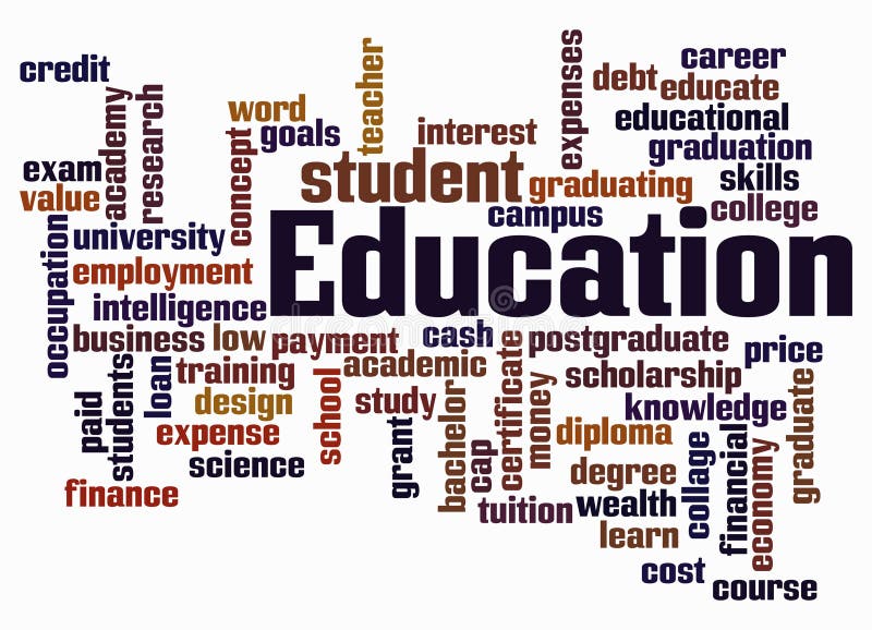 Word Cloud with EDUCATION Concept Create with Text only Stock ...