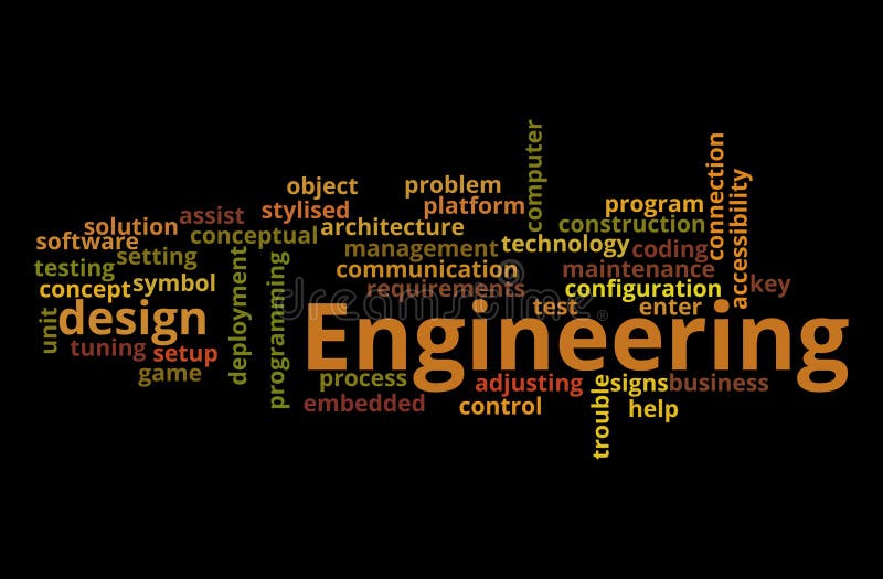 Word Cloud with ENGINEERING Concept Stock Image - Image of deployment, construction: 331090793