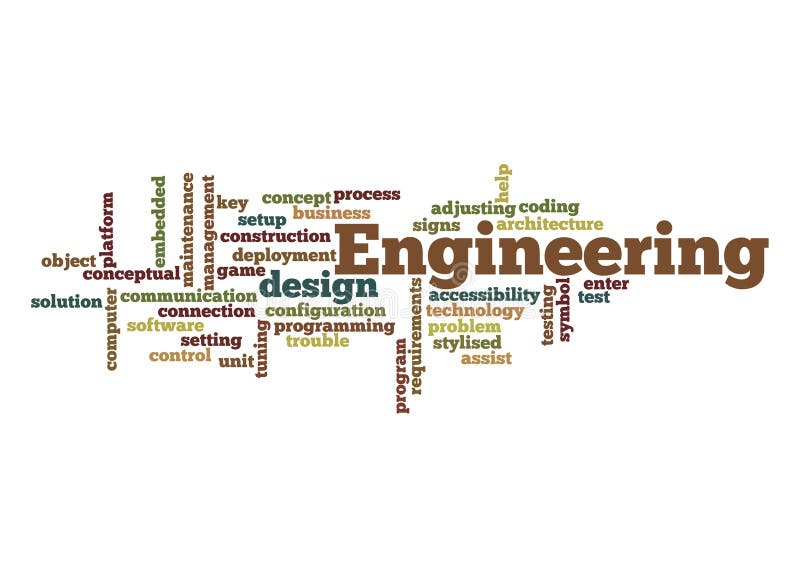 Word Cloud with ENGINEERING Concept Stock Photo - Image of design ...
