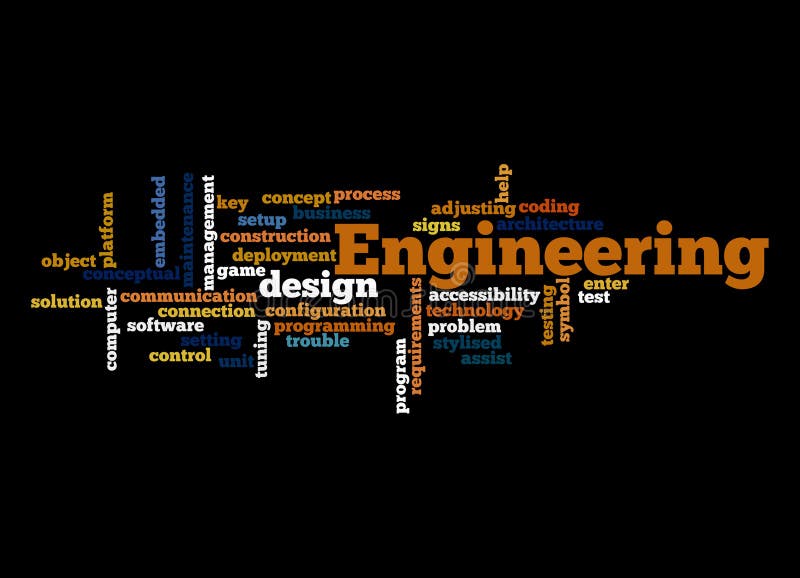 Word Cloud with ENGINEERING Concept Stock Illustration - Illustration ...