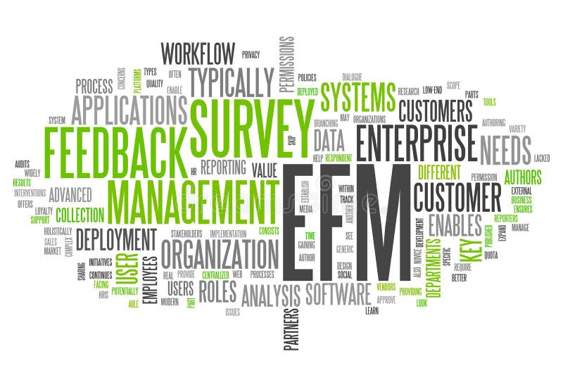 Word Cloud Enterprise Feedback Management Stock Illustration ...