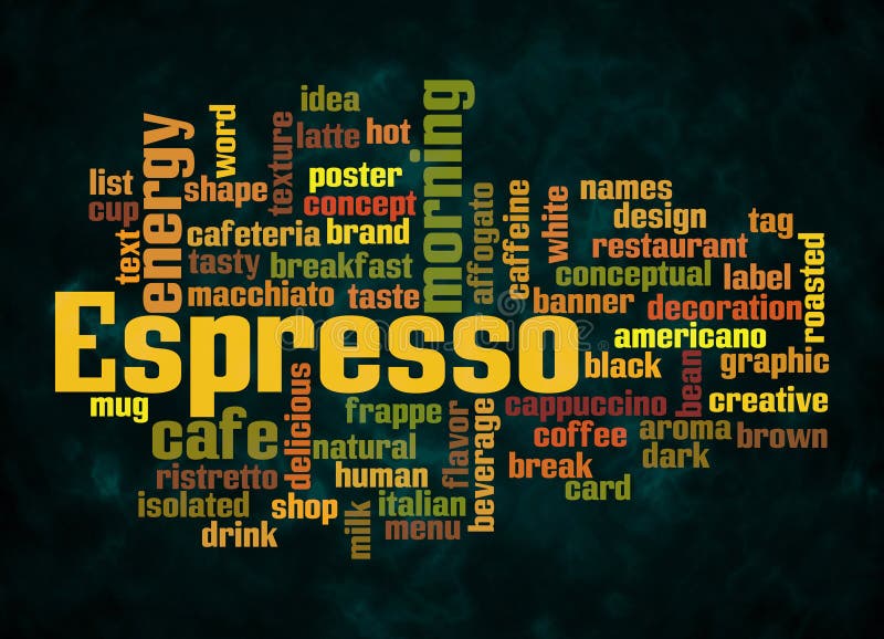 The Word ESPRESSO Written with Coffee Beans Isolated on a White Stock ...