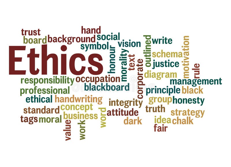 Word Cloud with ETHICS Concept Stock Image - Image of hand, dark: 332678455