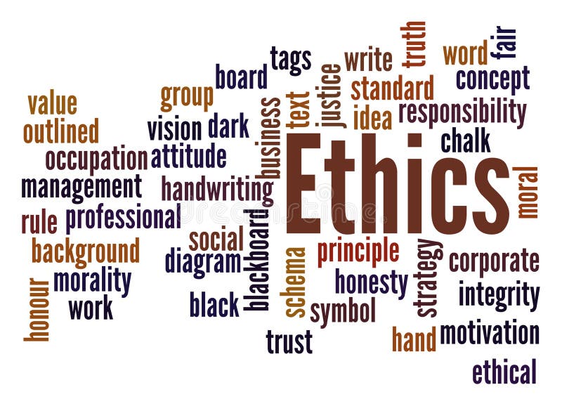 Word Cloud with ETHICS Concept Stock Illustration - Illustration of ...