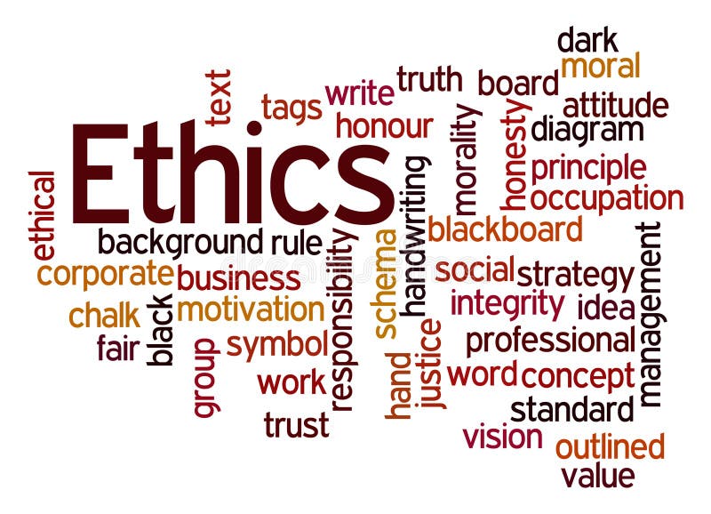 Word Cloud with ETHICS Concept Stock Illustration - Illustration of ...