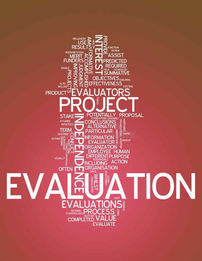Word Cloud Evaluation stock illustration. Illustration of evaluation ...