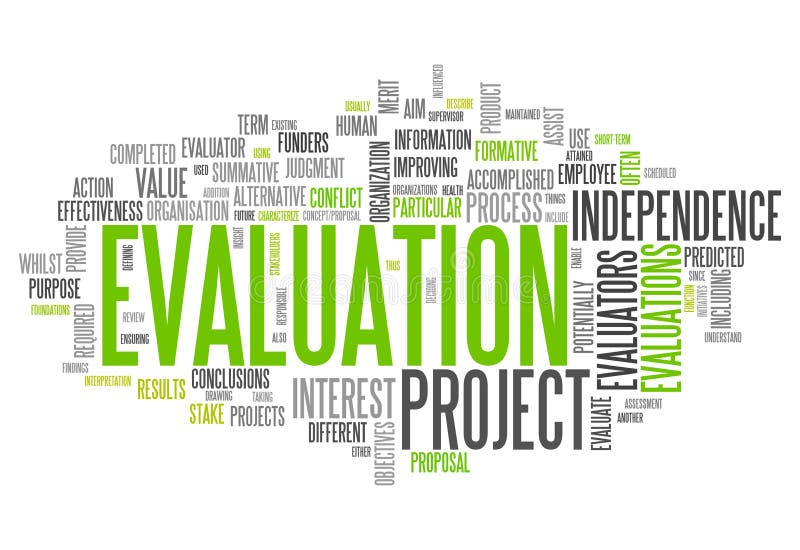 EVALUATION word cloud stock illustration. Illustration of collage ...