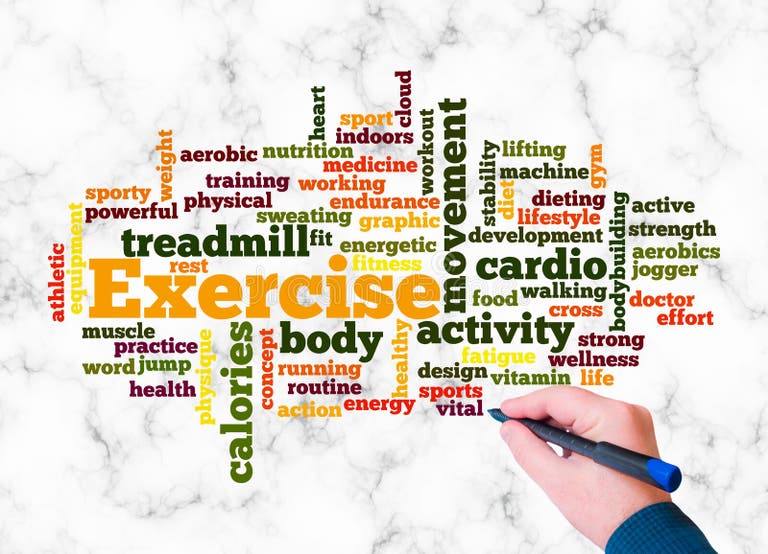 Word Cloud with EXERCISE Concept Create with Text only Stock Image ...
