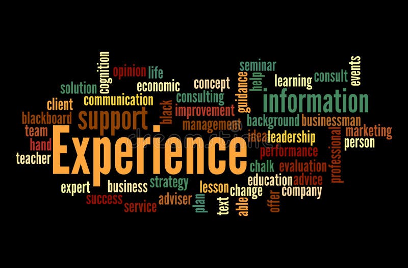 Word Cloud with EXPERIENCE Concept Stock Illustration - Illustration of ...