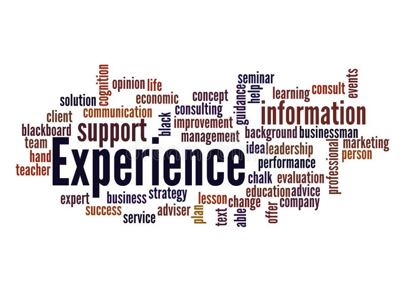 Word Cloud with EXPERIENCE Concept Stock Illustration - Illustration of ...