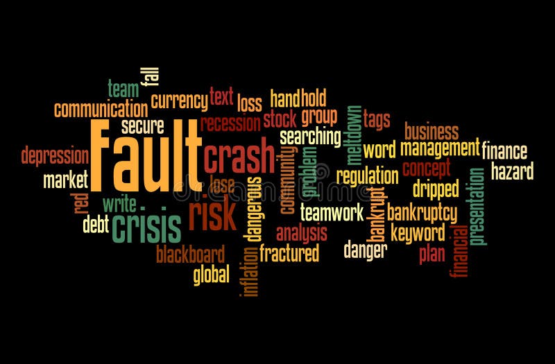 Word Cloud with FAULT Concept Stock Photo - Image of bankruptcy, loss ...