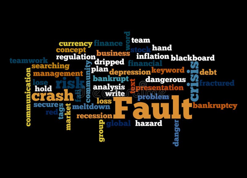 Word Cloud with FAULT Concept Stock Image - Image of hand, management ...