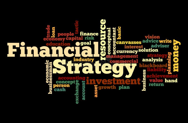 Word Cloud with FINANCIAL STRATEGY Concept Stock Illustration ...