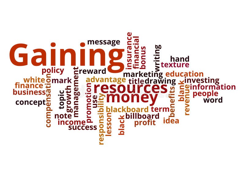 Word Cloud with GAINING Concept Stock Image - Image of black, bonus ...
