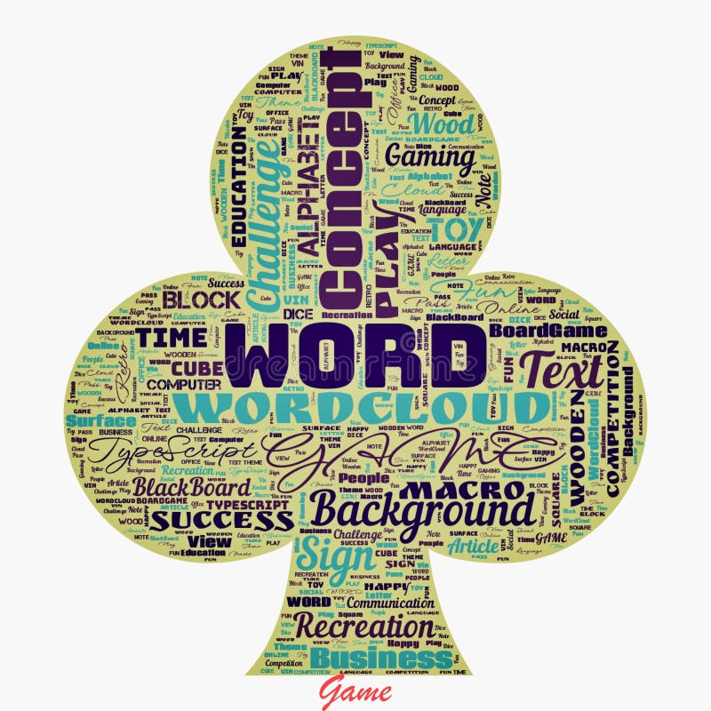 Word Cloud of the Game As Background Stock Illustration - Illustration ...