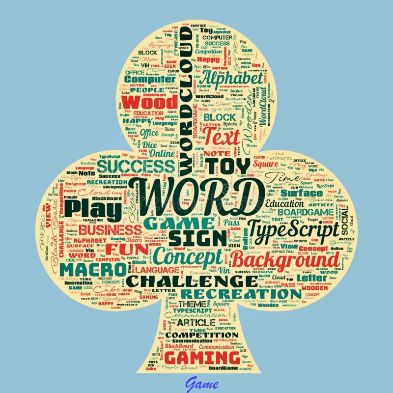Word Cloud of the Game As Background Stock Illustration - Illustration ...