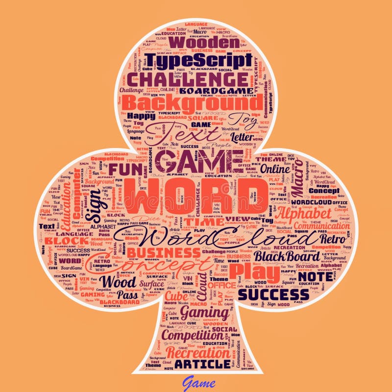 Word Cloud of the Game As Background Stock Illustration - Illustration ...