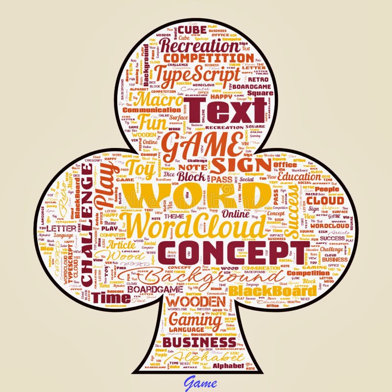 Word Cloud of the Game As Background Stock Illustration - Illustration ...