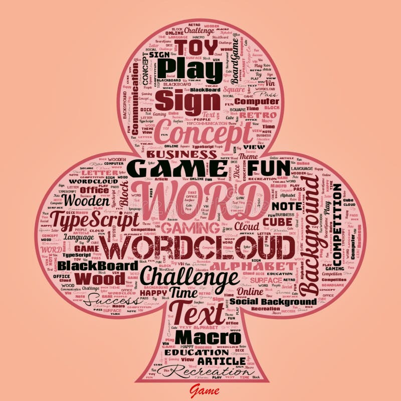Word Cloud of the Game As Background Stock Illustration - Illustration ...