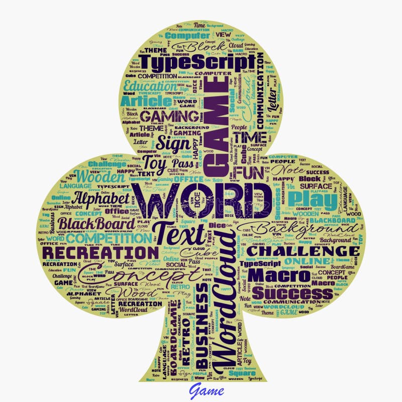Word Cloud of the Game As Background Stock Illustration - Illustration ...
