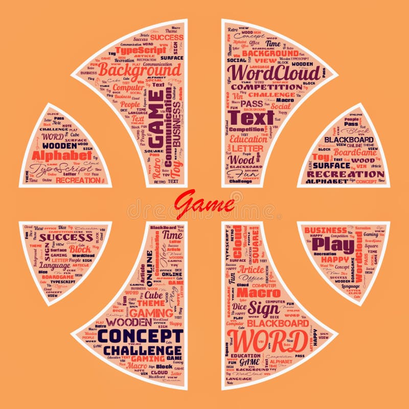 Word Cloud of the Game As Background Stock Illustration - Illustration ...