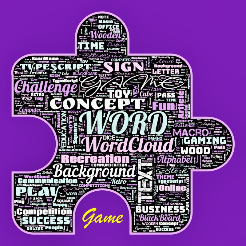 Word Cloud of the Game As Background Stock Illustration - Illustration ...