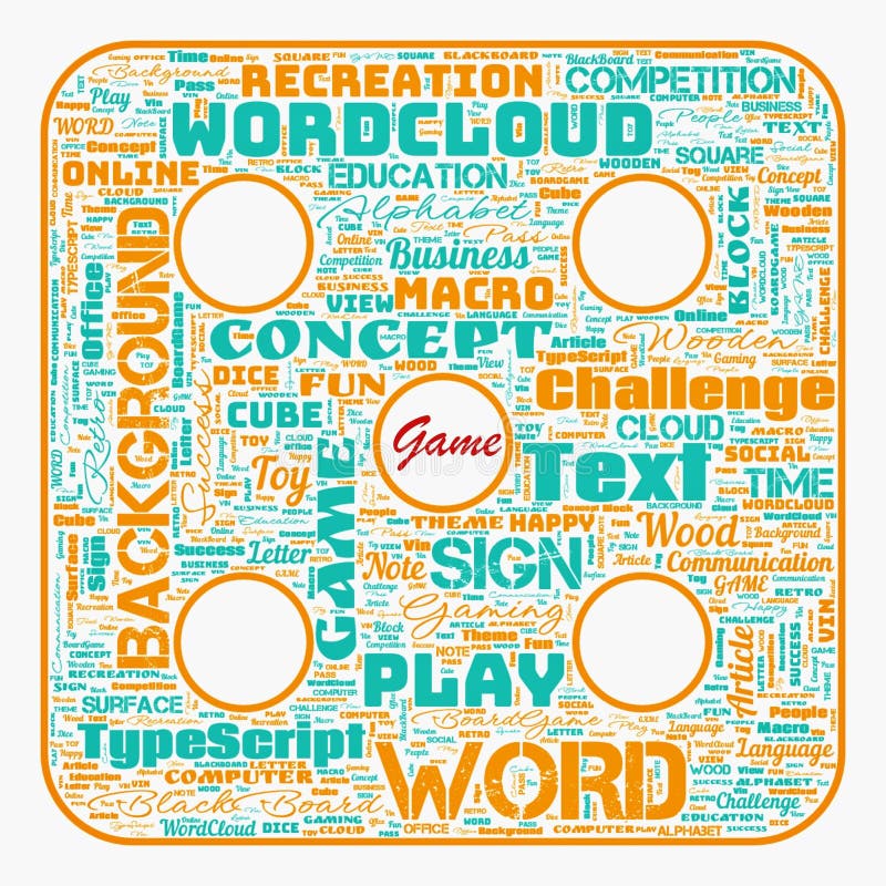 Word Cloud of the Game As Background Stock Illustration - Illustration ...