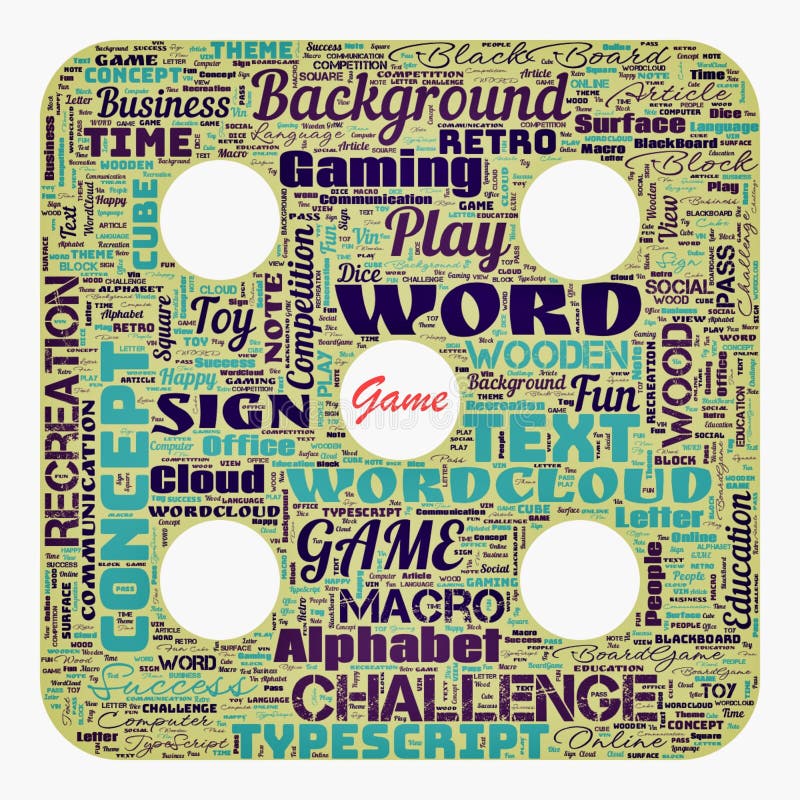 Word Cloud of the Game As Background Stock Illustration - Illustration ...