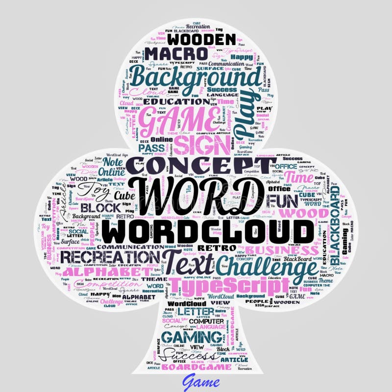 Word Cloud of the Game As Background Stock Illustration - Illustration ...