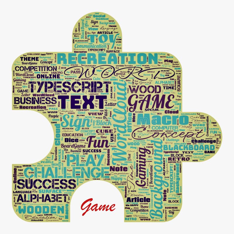 Word Cloud of the Game As Background Stock Illustration - Illustration ...