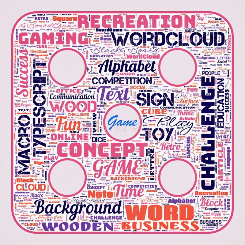 Word Cloud of the Game As Background Stock Illustration - Illustration ...