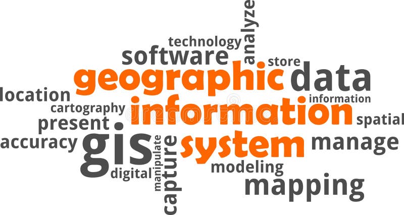 Word Cloud - Geographic Information System Stock Vector - Illustration ...