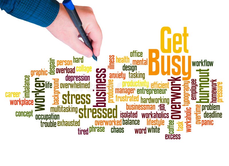 Word Cloud with GET BUSY Concept Create with Text only Stock Photo ...