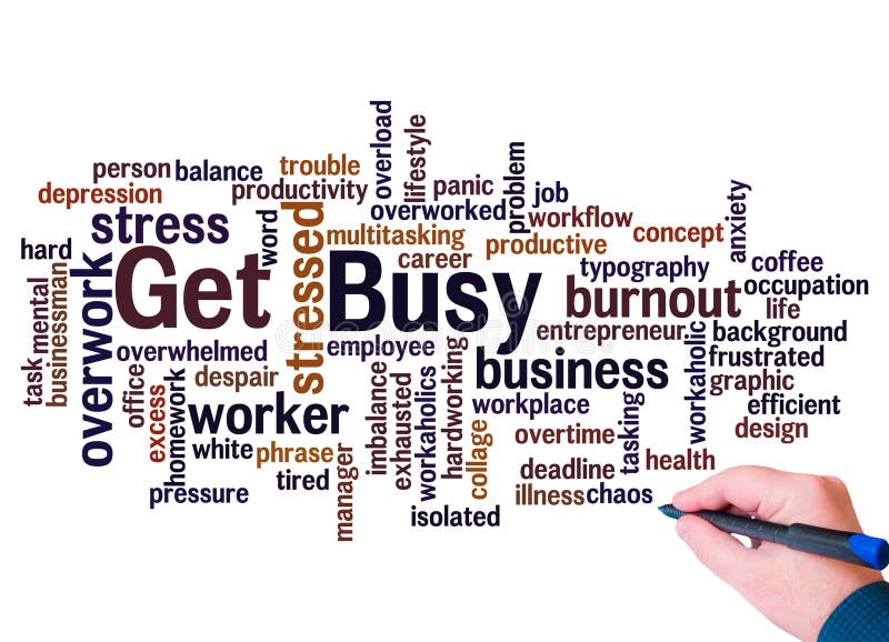 Word Cloud Get Busy Concept Create Text Stock Photos - Free & Royalty ...