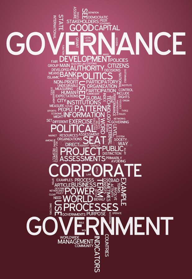 Word Cloud Governance stock illustration. Illustration of ...
