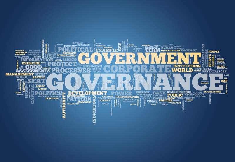 Word Cloud Governance stock illustration. Illustration of clouds ...
