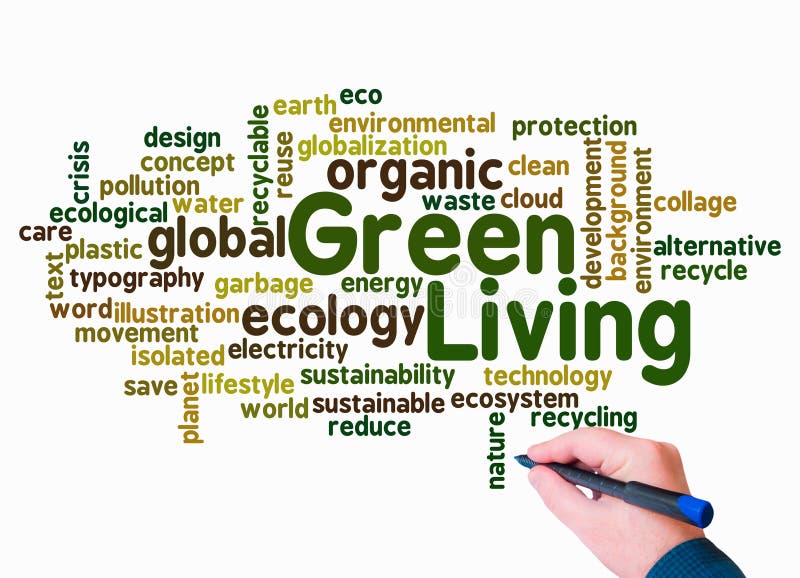 Word Cloud with GREEN LIVING Concept Create with Text only Stock Image ...