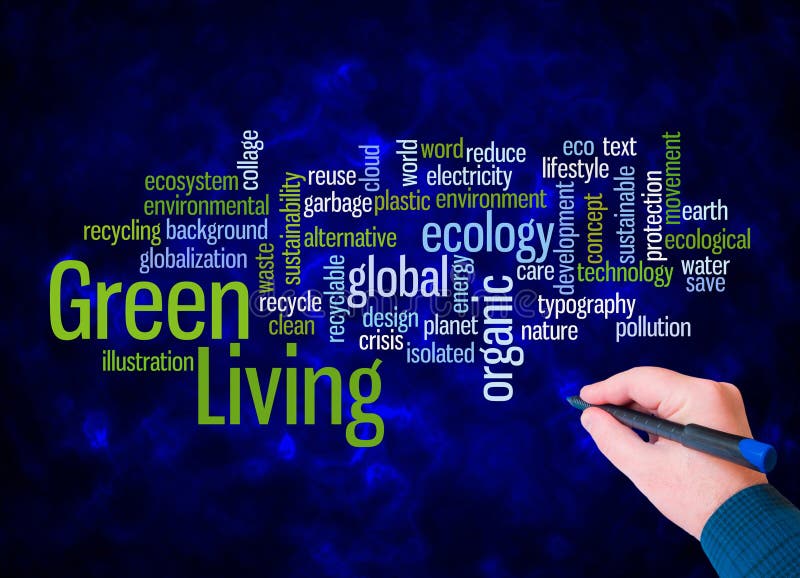 Word Cloud with GREEN LIVING Concept Create with Text only Stock Image ...