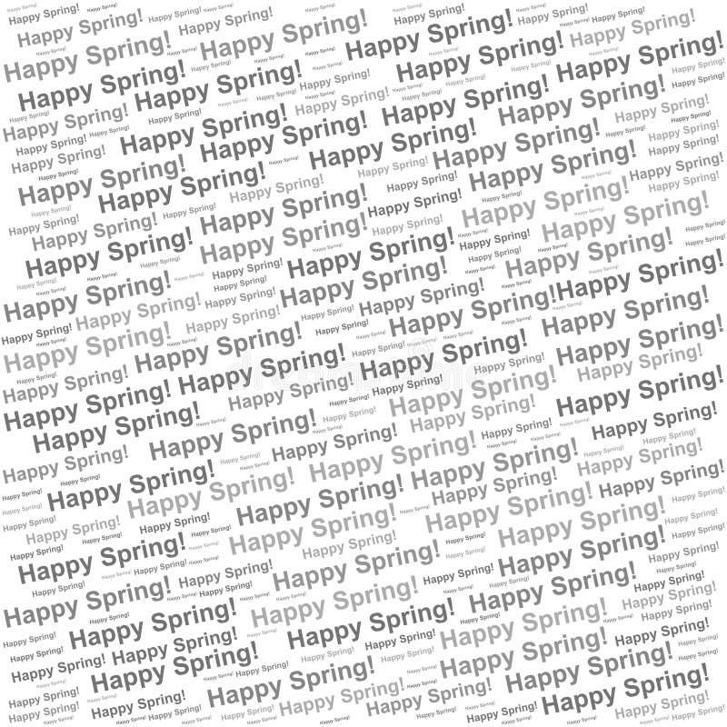 Word Cloud with Happy Spring Repeated Stock Illustration - Illustration ...