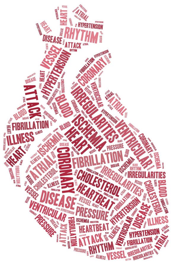 Word Cloud Heart Disease Related Stock Illustration - Illustration of ...