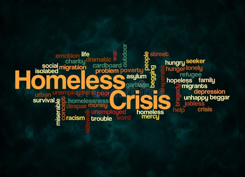 Word Cloud with HOMELESS CRISIS Concept Create with Text only Stock ...