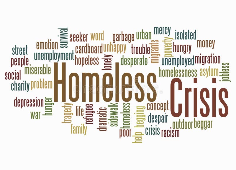 Word Cloud with HOMELESS CRISIS Concept Create with Text only Stock ...