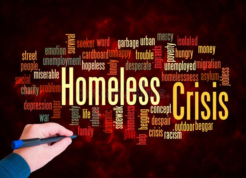 Word Cloud with HOMELESS CRISIS Concept Create with Text only Stock ...