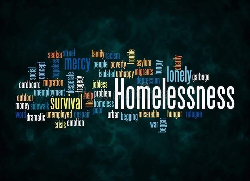 Word Cloud with HOMELESSNESS Concept Create with Text only Stock ...