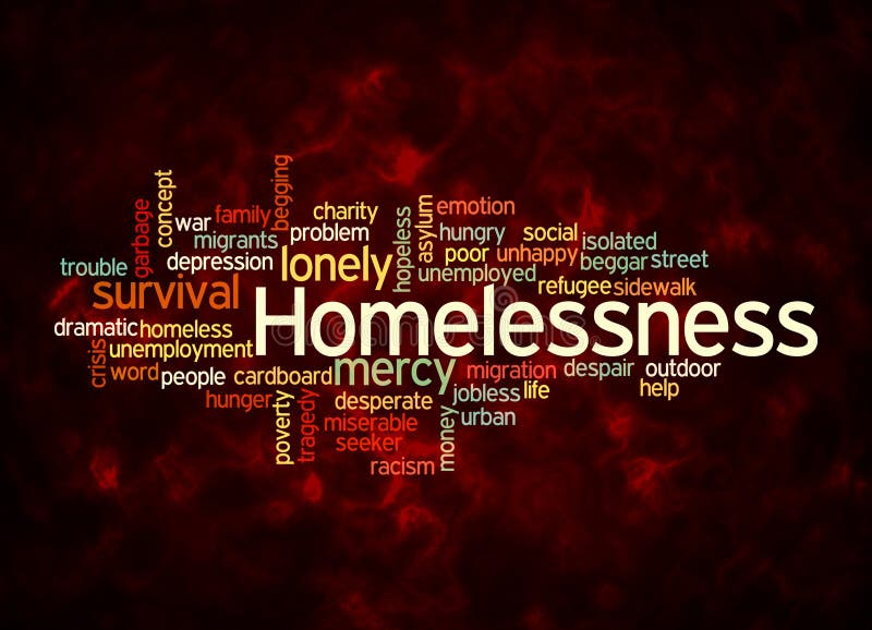 Word Cloud with HOMELESSNESS Concept Create with Text only Stock ...