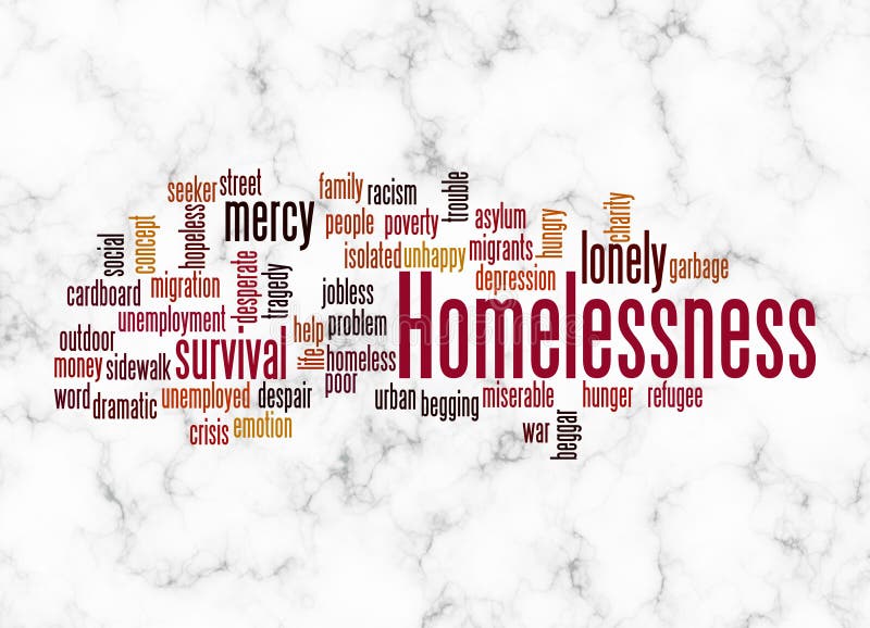 Word Cloud with HOMELESSNESS Concept Create with Text only Stock ...