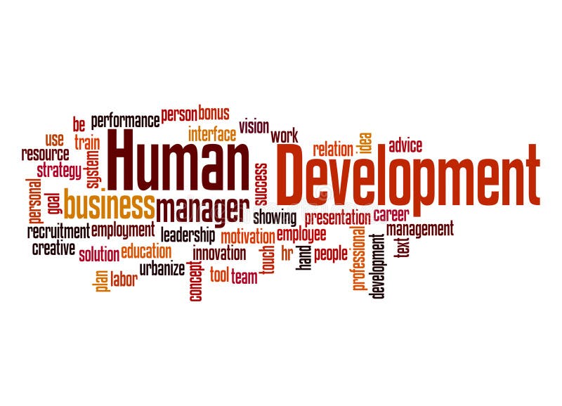 Word Cloud with HUMAN DEVELOPMENT Concept Stock Illustration ...